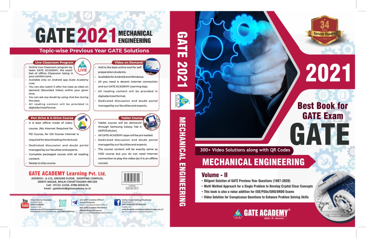 Book > GATE 2021 Mechanical Engineering Vol. 2 (Scan QR Code for GATE ... Book > GATE 2021 Mechanical Engineering Vol. 2 (Scan QR Code for GATE ...